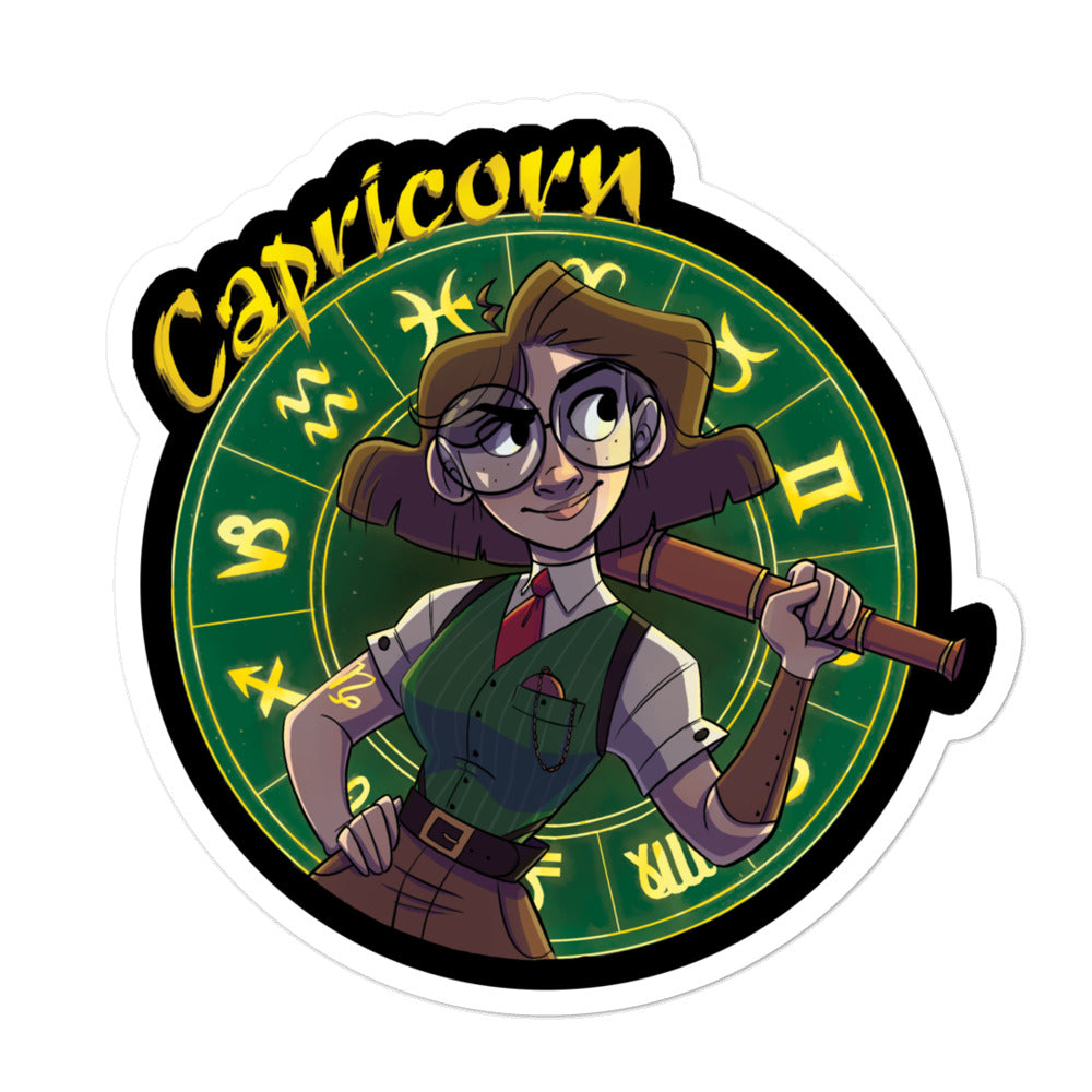 Zodiac Sign Capricorn Sticker – AudityDraws