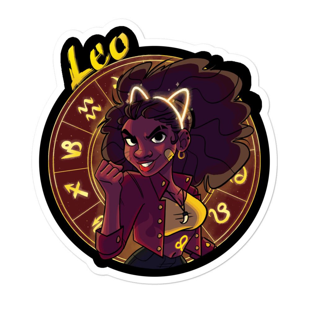 Zodiac Sign Leo Sticker – AudityDraws